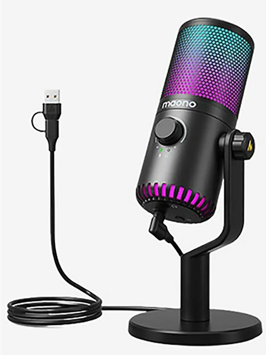 Maono DM30RGB, черный, проводной микрофон