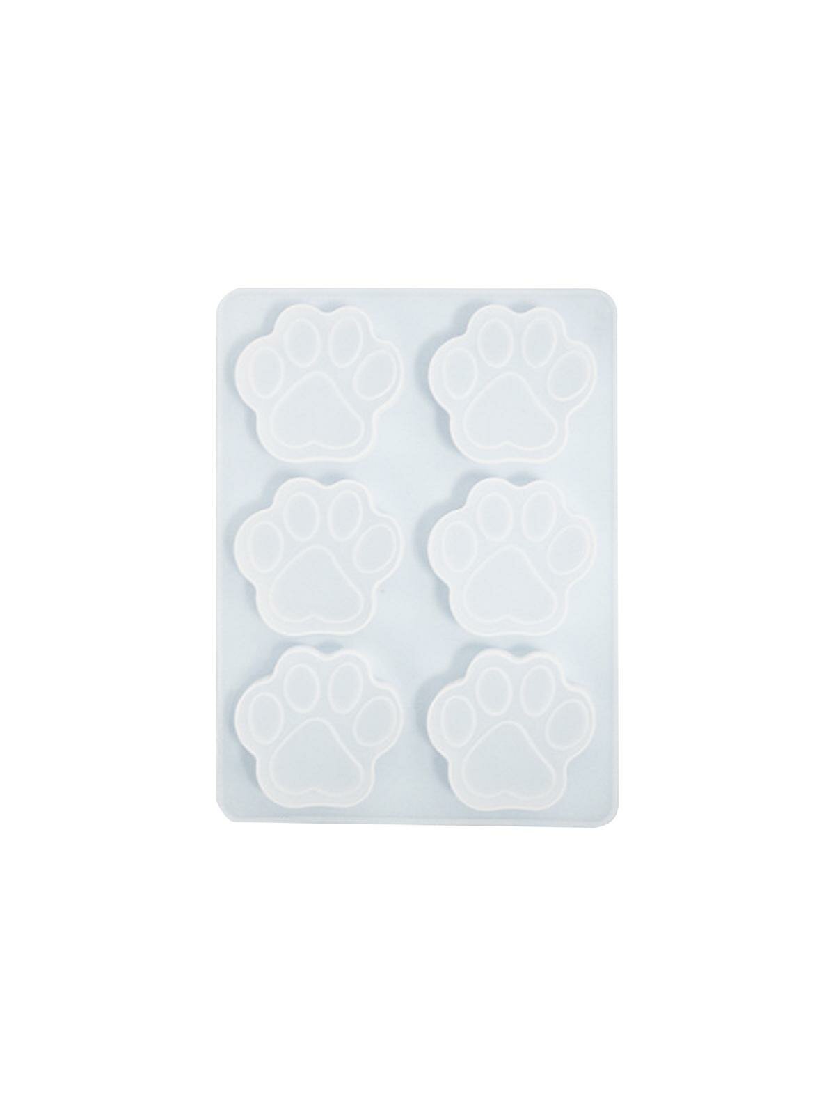 6-секционная силиконовая форма для кошачьей лапки, форма для помадки, инструменты для украшения торта, украшения для выпечки, мыла