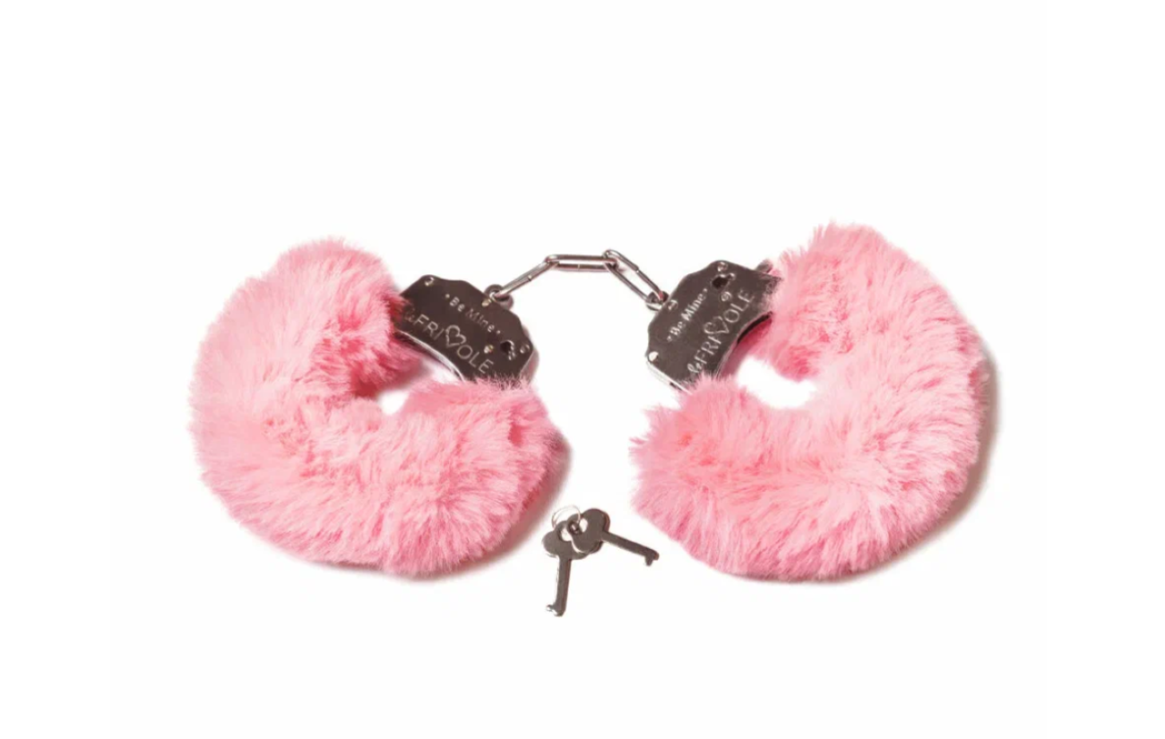 Наручники Le Frivole "Be Mine", розовые, для BDSM, мех искусственный, металл