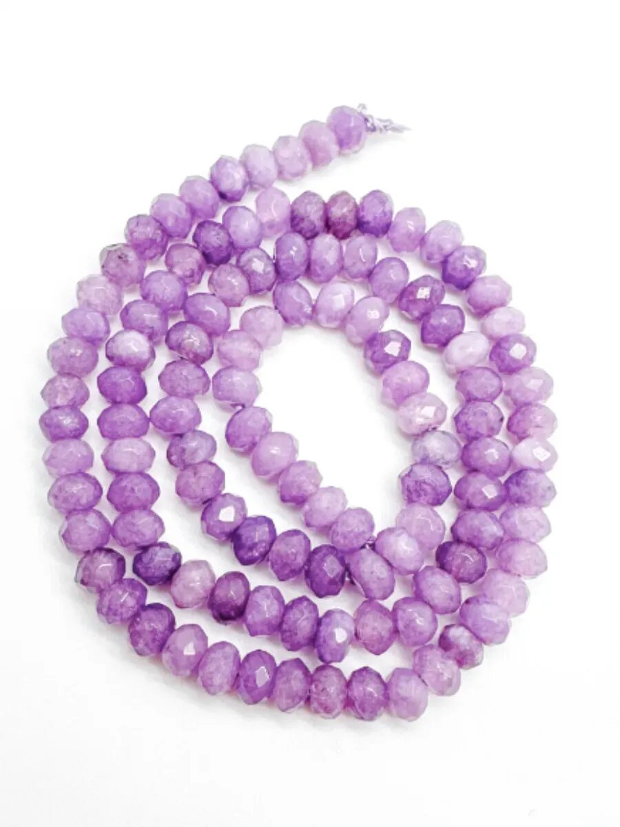 1075 Бусины для создания чокера сиреневые 3x4мм 1 шт топ А++