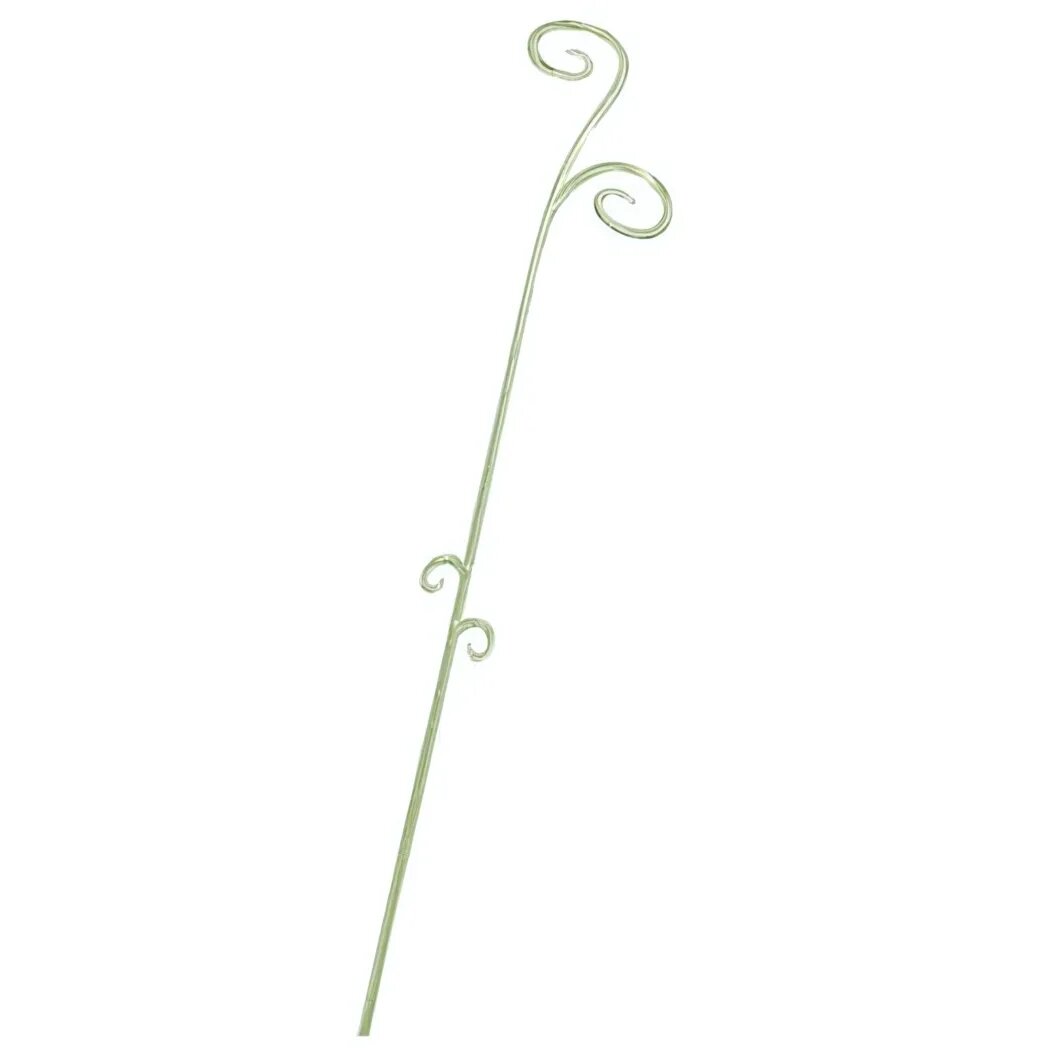 Опора для орхидей 60см, цвет малахит, пластиковая, с декоративными завитками
