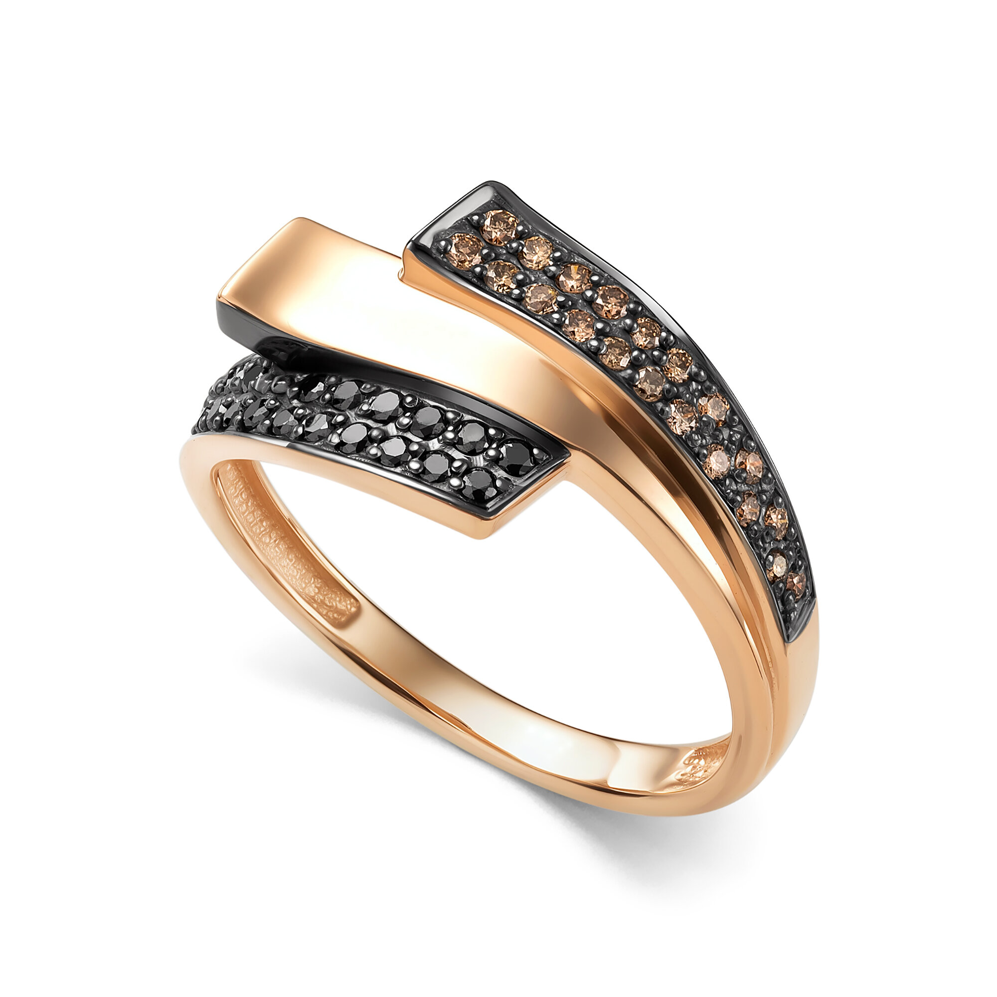 Кольцо, красное золото, 585 проба, бриллиант