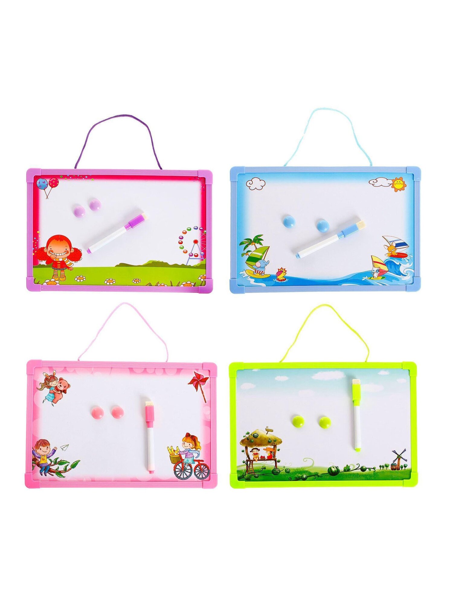 Доска магнитная, маркер и 2 магнита в комплекте, микс