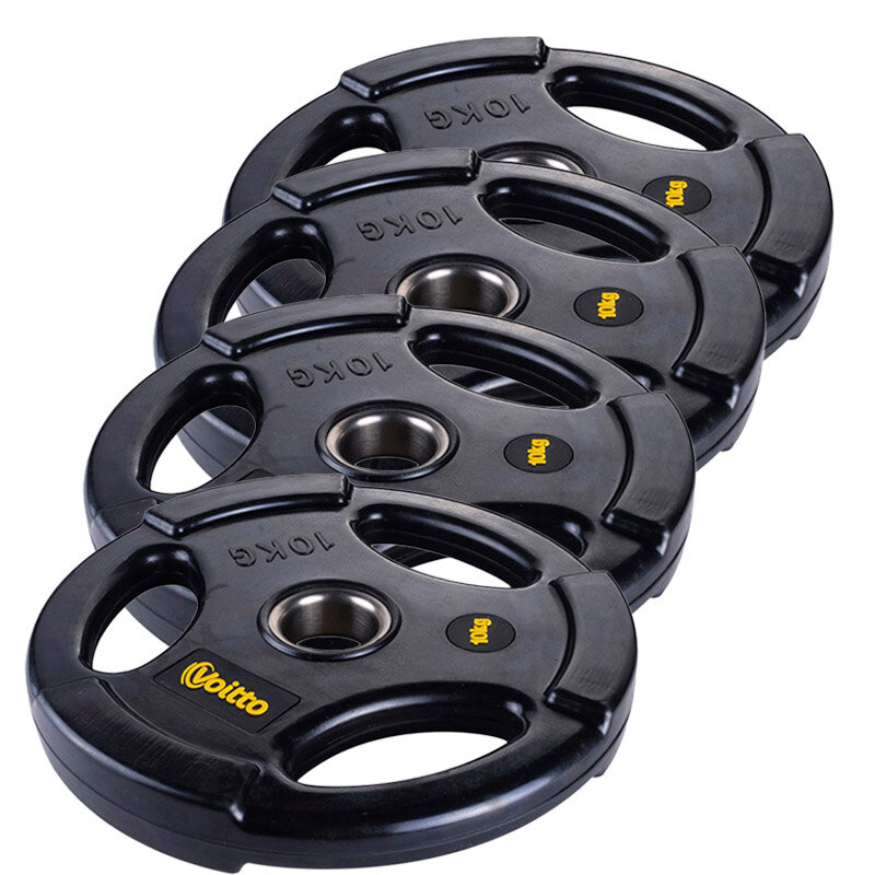 Набор дисков обрезиненных с 3-мя хватами Voitto V-300 10 кг (4 шт) - d51