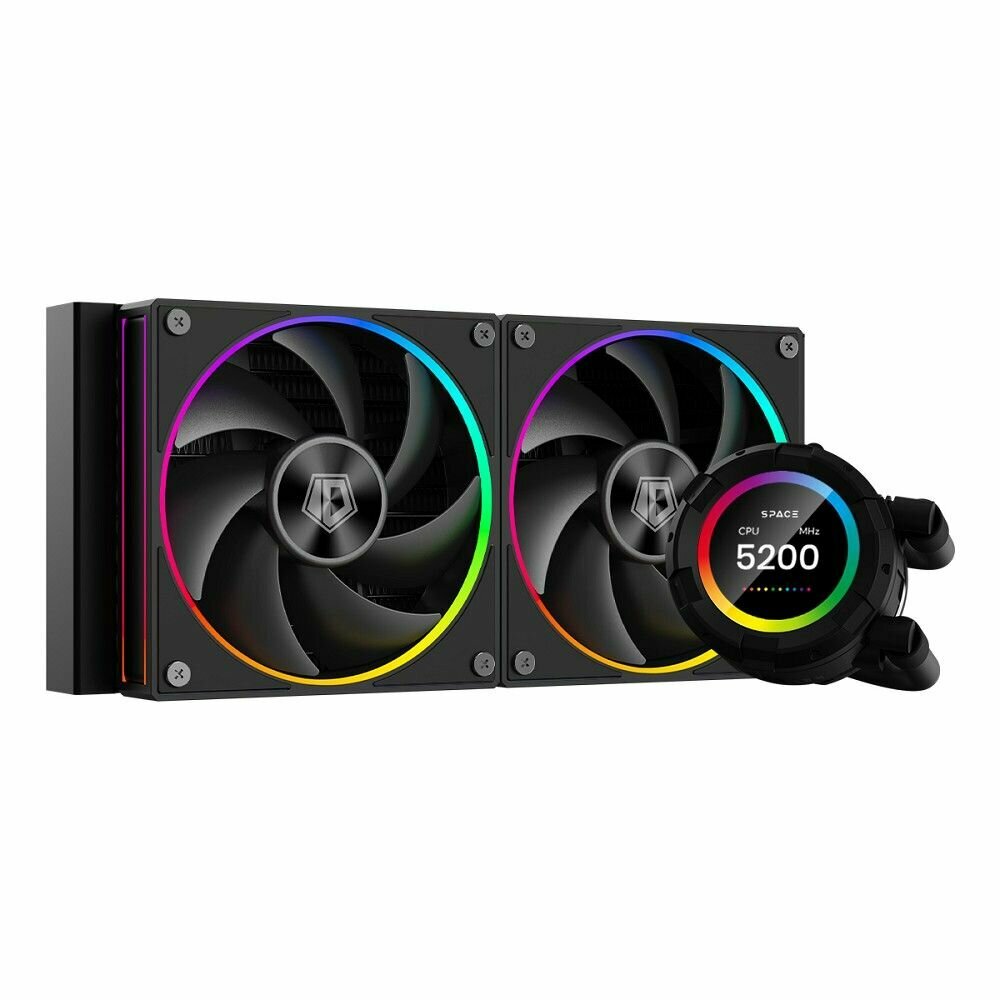 ID - Cooling Кулер с водяным охлаждением SL240, LCD SCREEN 300W all Intel all AMD Ret