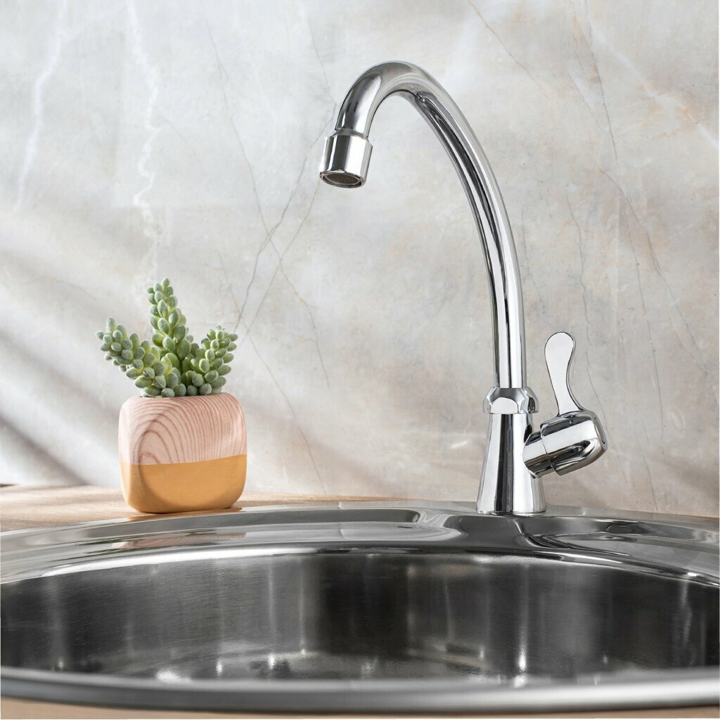 Смеситель для кухни, РМС, для одного типа воды, хром, SL79-269F-1