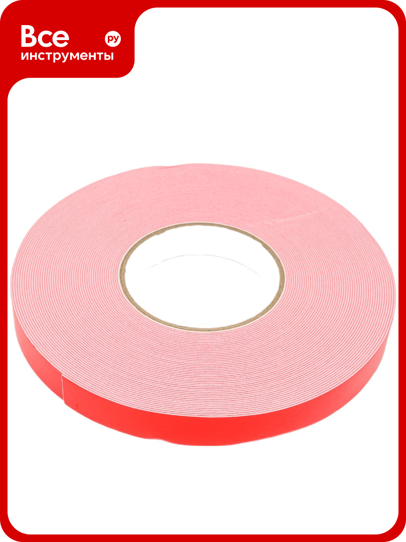 Двусторонняя клейкая лента для зеркал Mebax 19 мм, 20 м, красная 00-00000963, красный