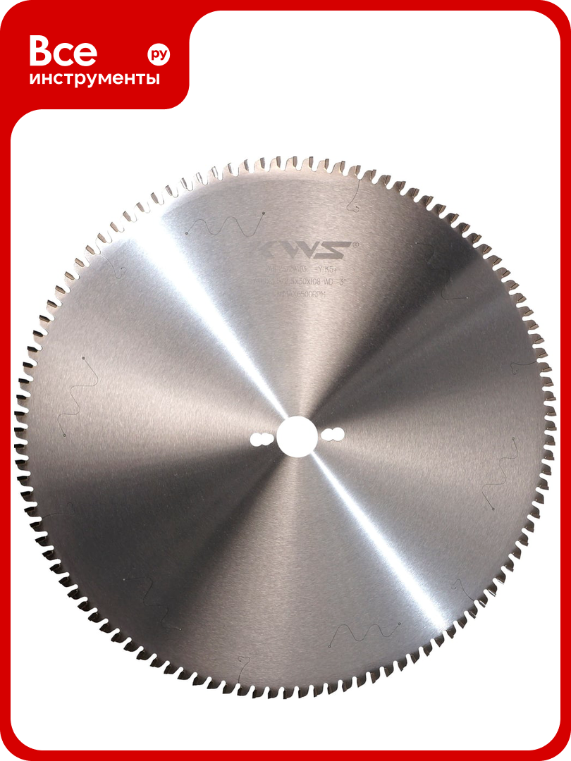 Диск пильный KWS для обработки оргстекла и пластика 400х30х3.5/2.5х108T WD α-3 β15+45 K5+ TFKZ00072