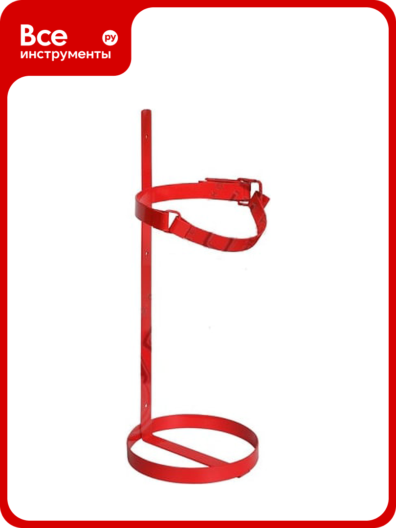 Кронштейн Огнеборец ТВ4 транспортный с металлической защелкой для ОП‑3,4, настенный крепёж из металла, красный