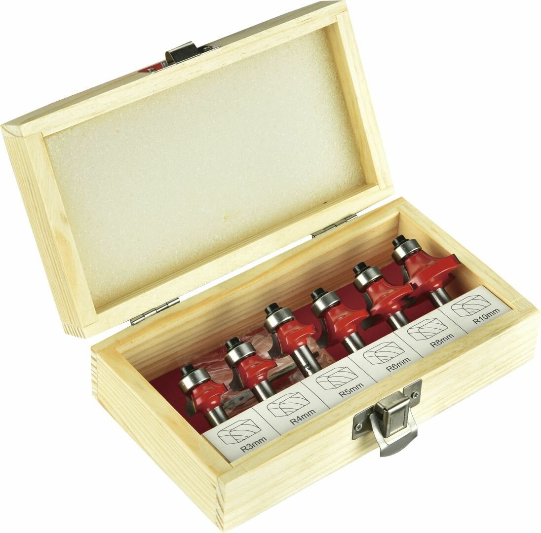 Набор фрез по дереву 6шт P.I.T. ACTW09-006A