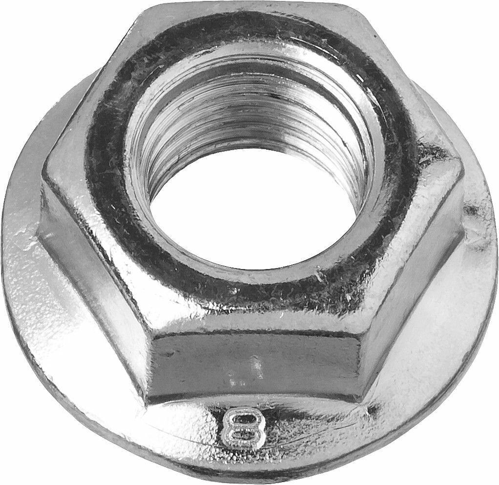 Гайки ЗУБР DIN 6923, класс прочности 6, M5, цинк, 5 кг, с фланцем