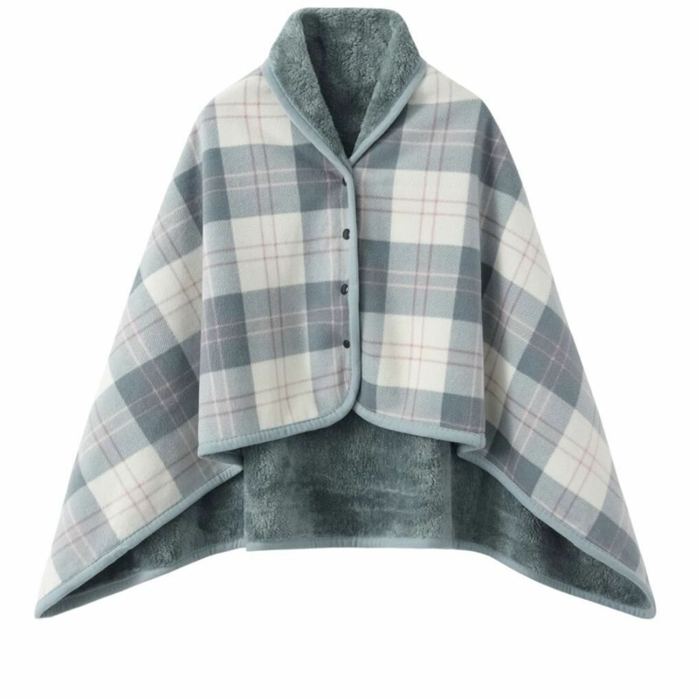 Плед пончо из полиэстера 140x100 см, уютный и теплый, для дома и отдыха