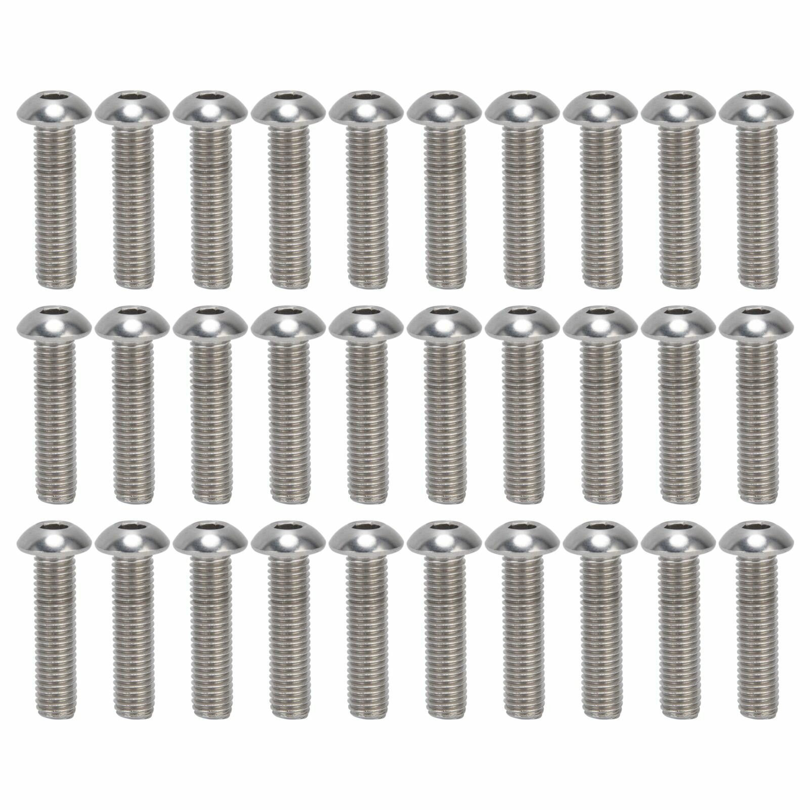 30шт шестнадцатеричная кнопка для головки винта A2 из нержавеющей стали M10x1.5.