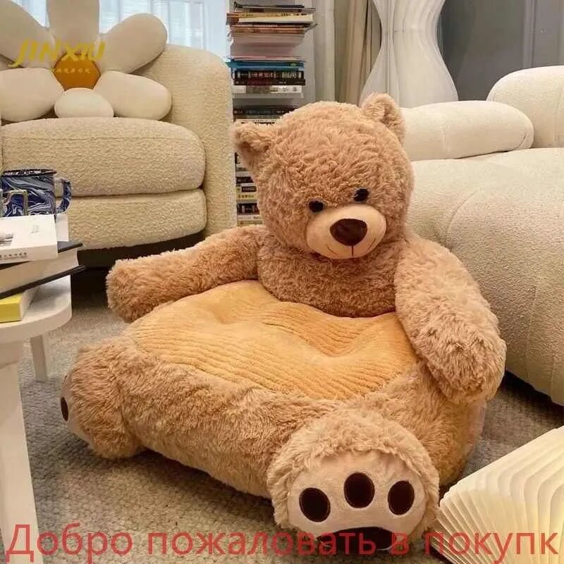 Прямой диван 50х45х50 см, коричневый, детский, для гостиной, микровельвет