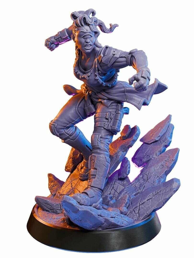 Кибер-циклоп медиум, игровая фигурка для раскрашивания (высота 40мм) Фэнтези Sci-fi миниатюра