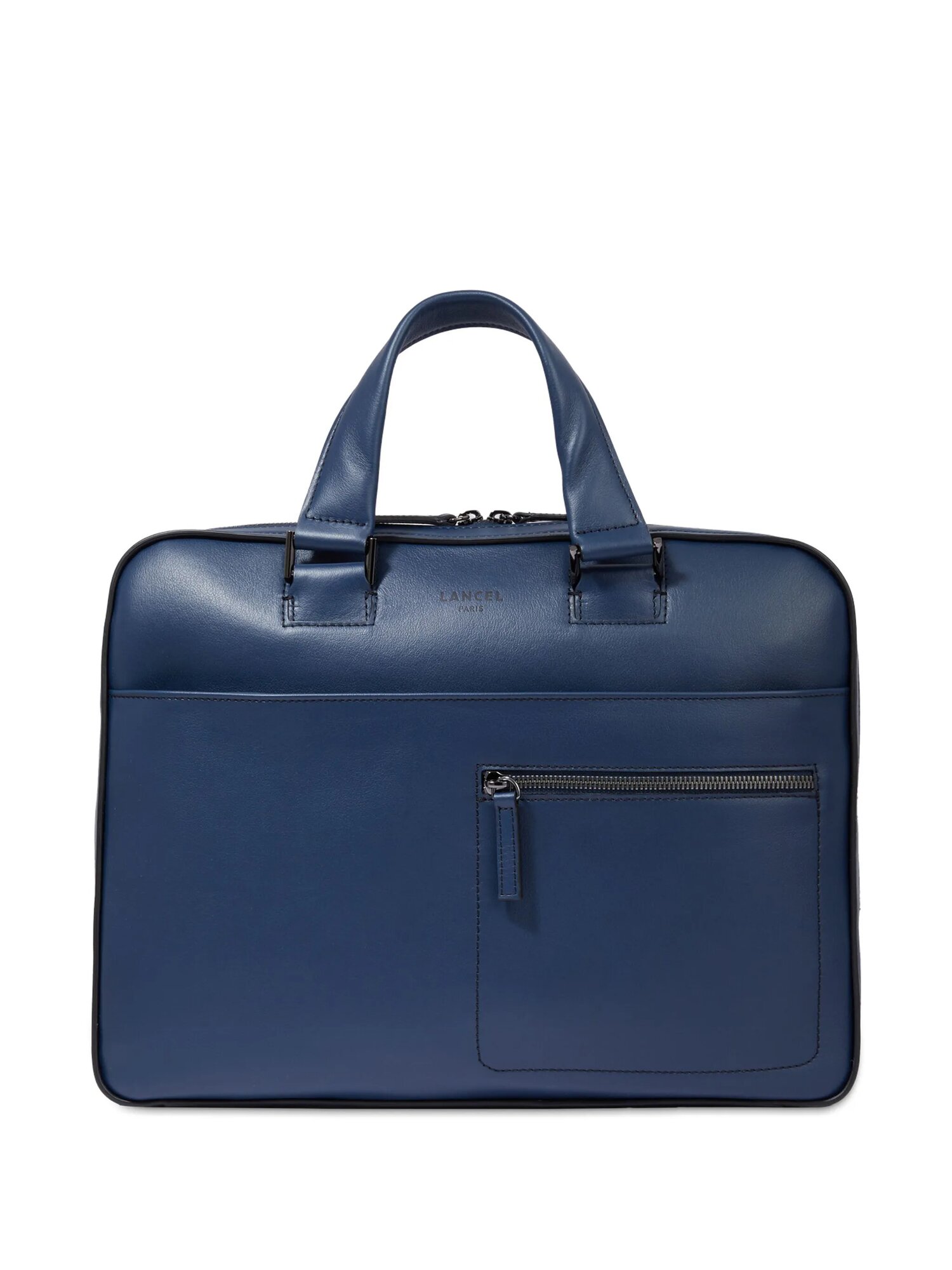 Кожаный дипломат в индиго