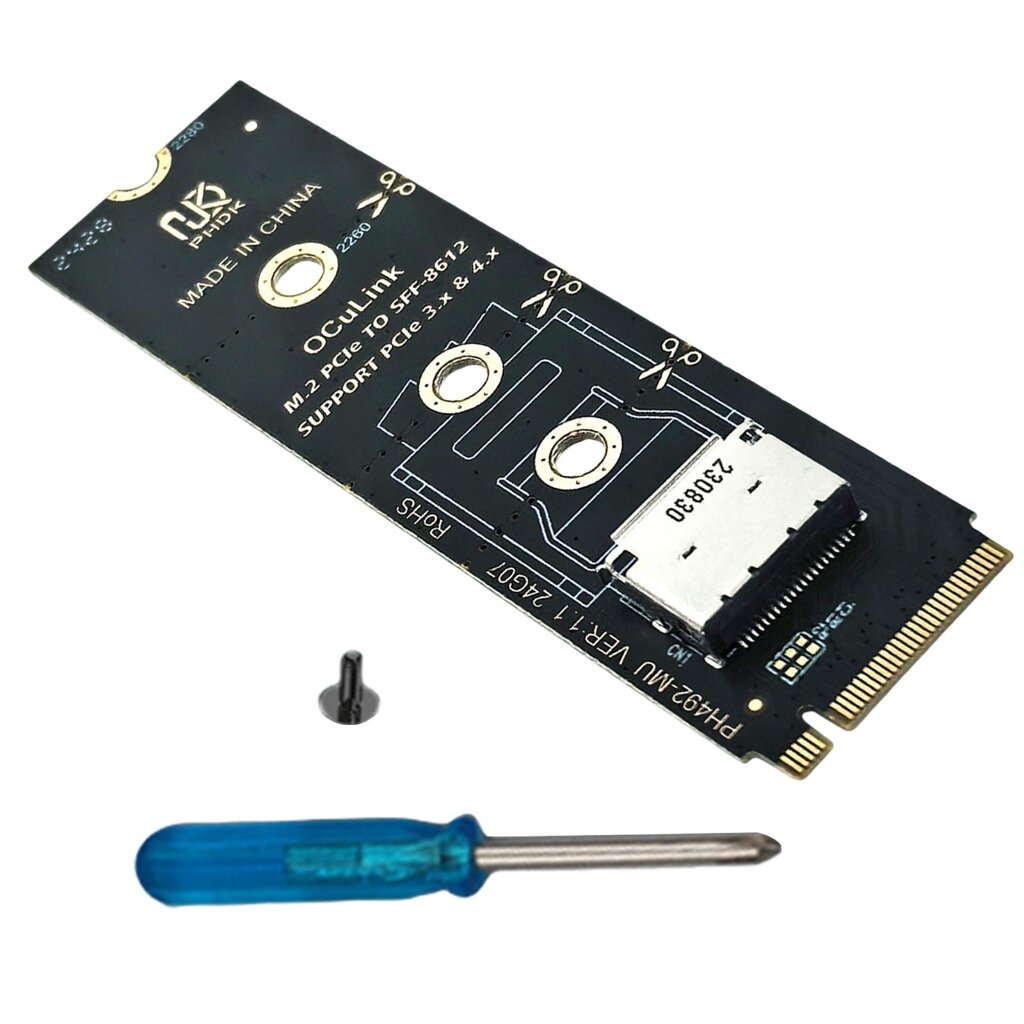 Высокоскоростная карта-адаптер M.2 PCIe для SFF 8612 с поддержкой твердотельных дисков NVMe SFF8611