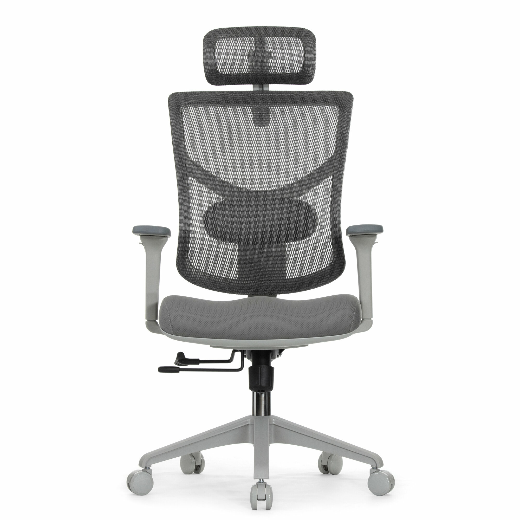 Кресло компьютерное FALTO STAR OFFICE ERGO 3 (3D поясничный упор,3D подлокотник 5D подголовник, сетка, ткань, серый)