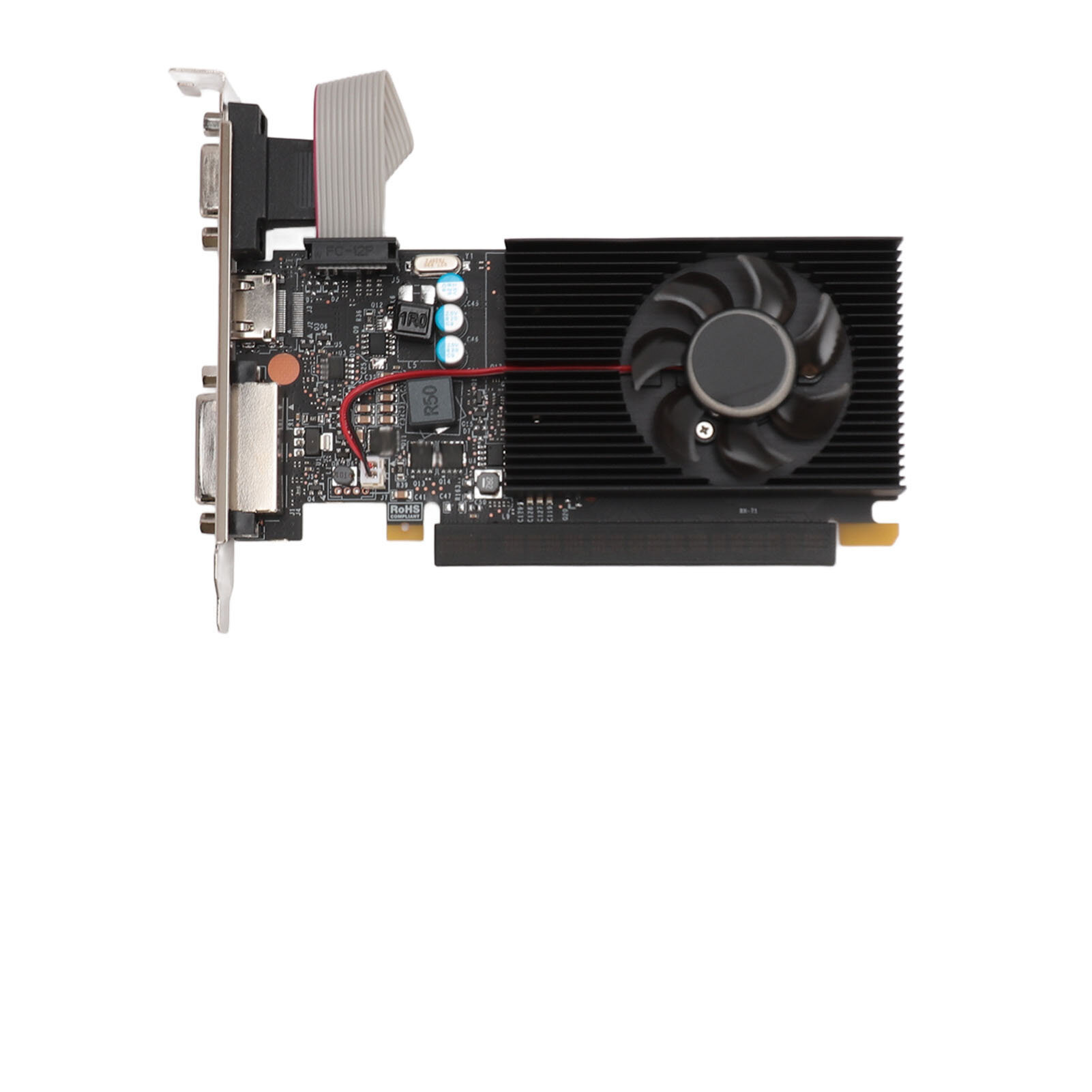Видеокарта gt730 2gd3 2gb gddr3 64 бит с тихим кулером pcie для игрового пк