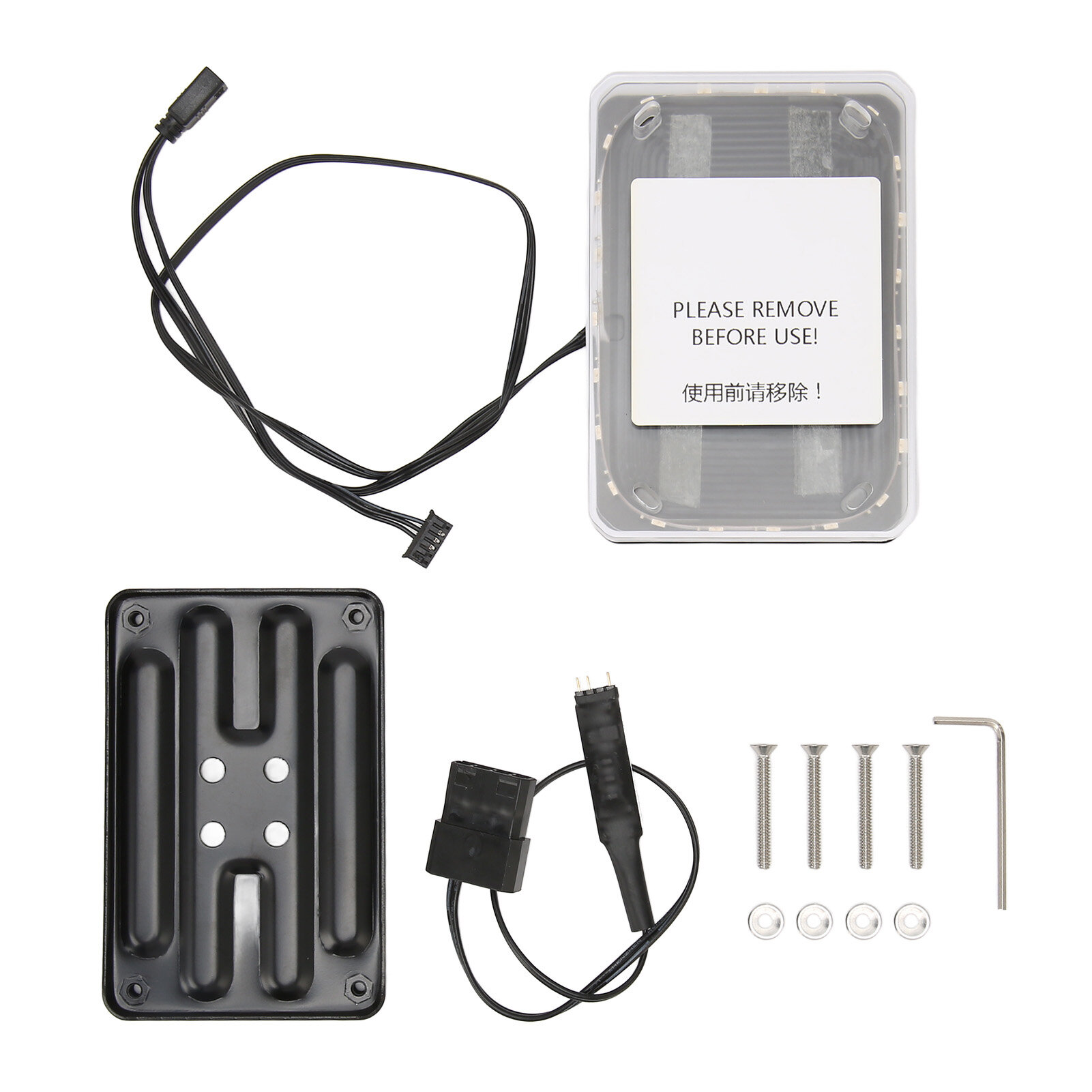 Водоблок для процессора, G1/4", алюминий/медь, 5V подсветка, для сокета AM4