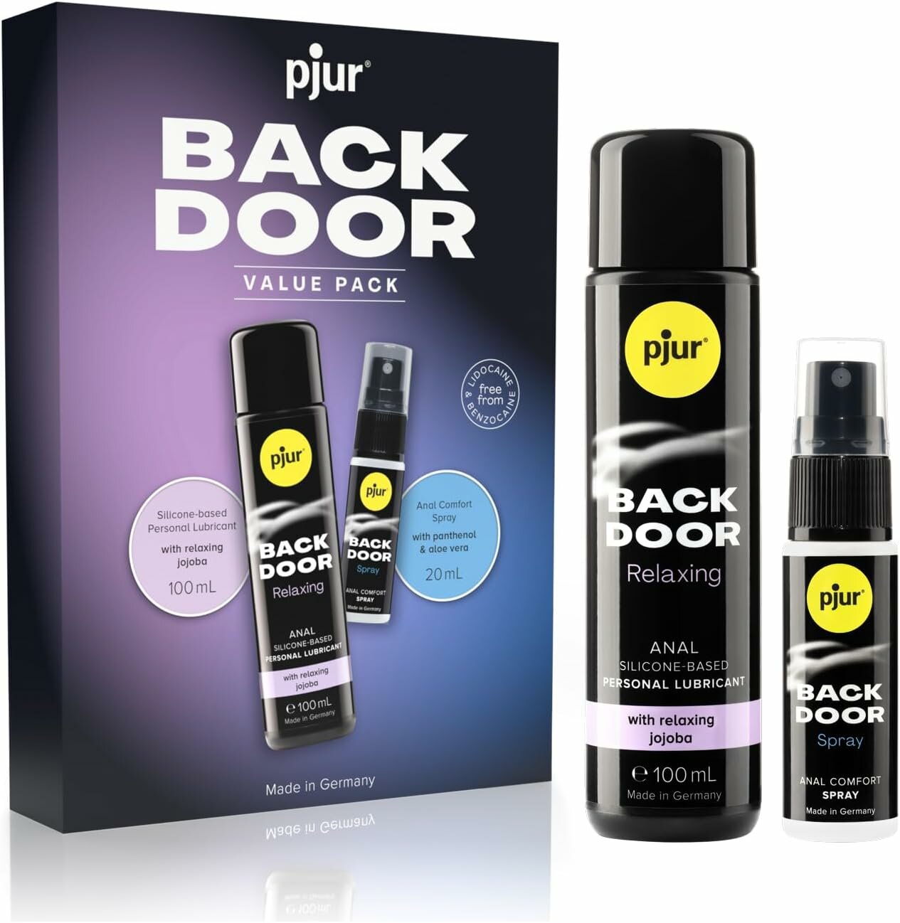 Набор для анального секса Pjur Back Door Value Pack: лубрикант Pjur Back Door Relaxing, спрей Pjur Back Door Spray