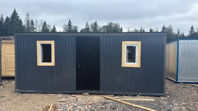 Блок-контейнер бытовка распашонка, на металлическом каркасе, 5,85x2,4 м с доставкой