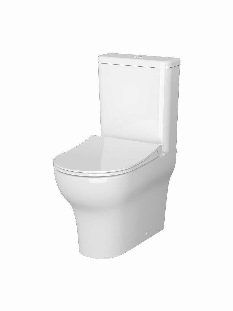 Унитаз-компакт Vitra Zentrum 610х355х830 с сиденьем, антибактериальное покр, функц. биде, встр. смес