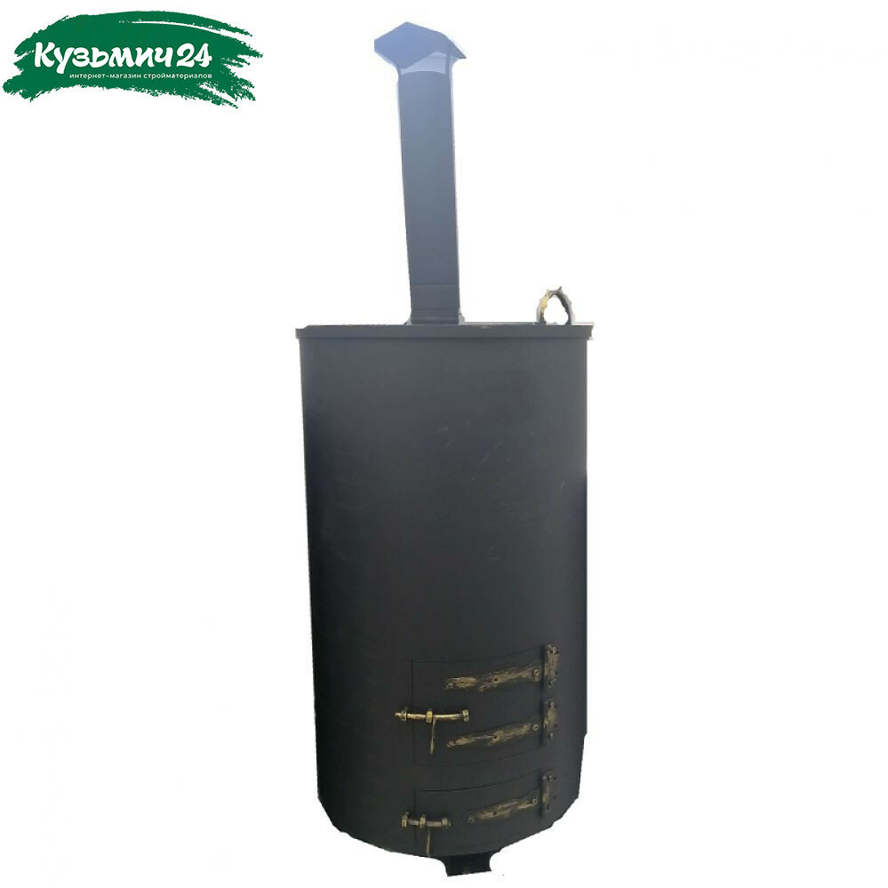 Печь для сжигания мусора с трубой, сталь 3.2 мм, 280 л