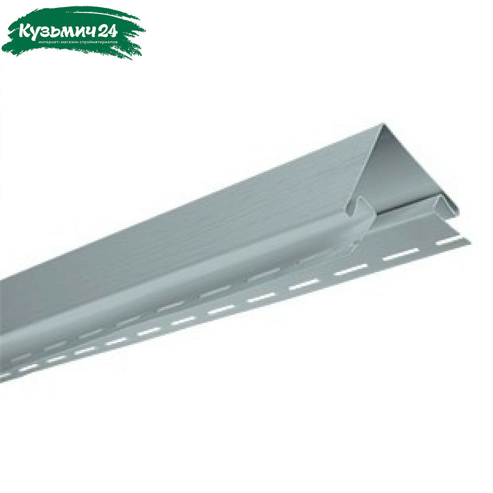 Сайдинг планка угол наружный Светло-серая, 1 шт.