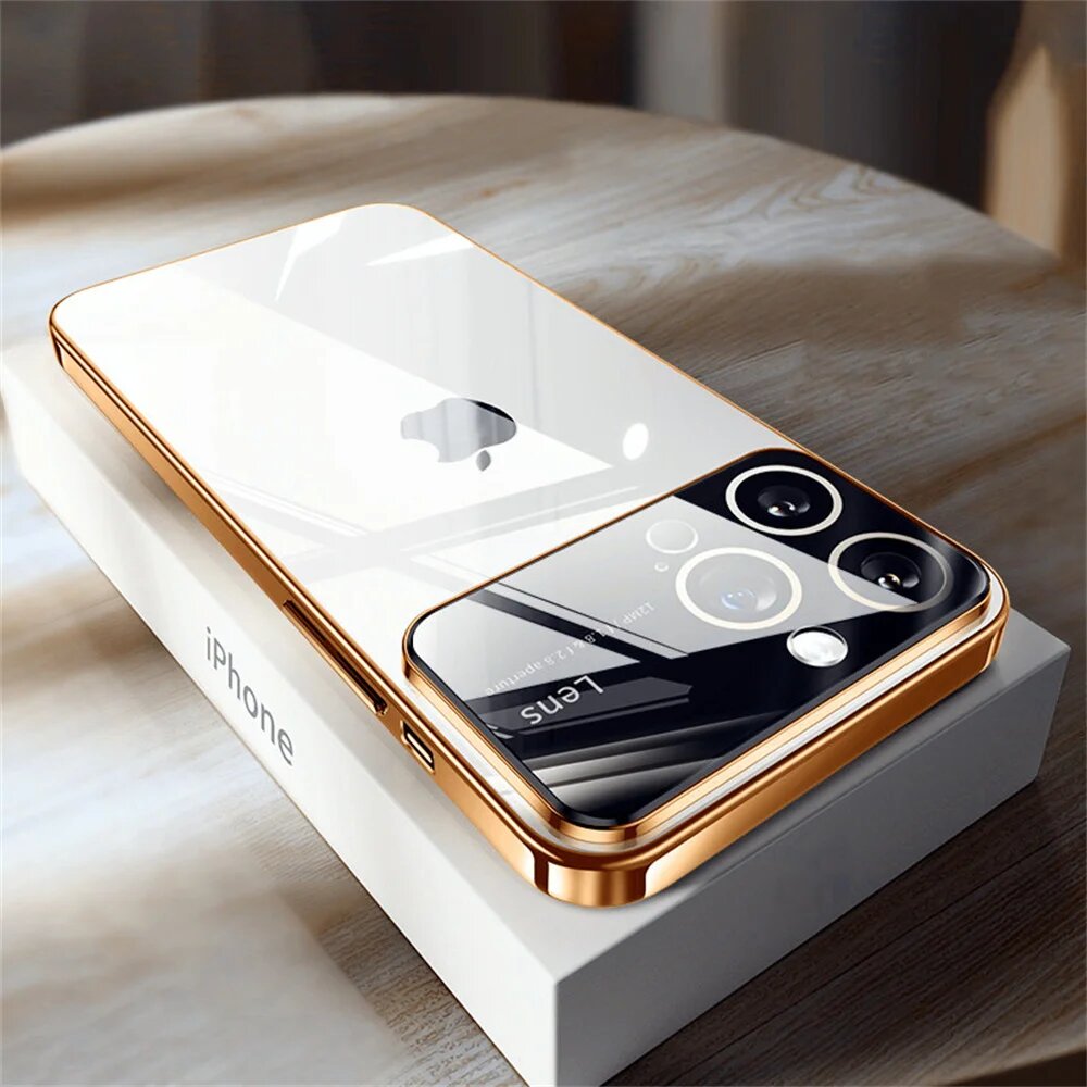 Роскошный чехол Gold для iPhone 15 Pro Max