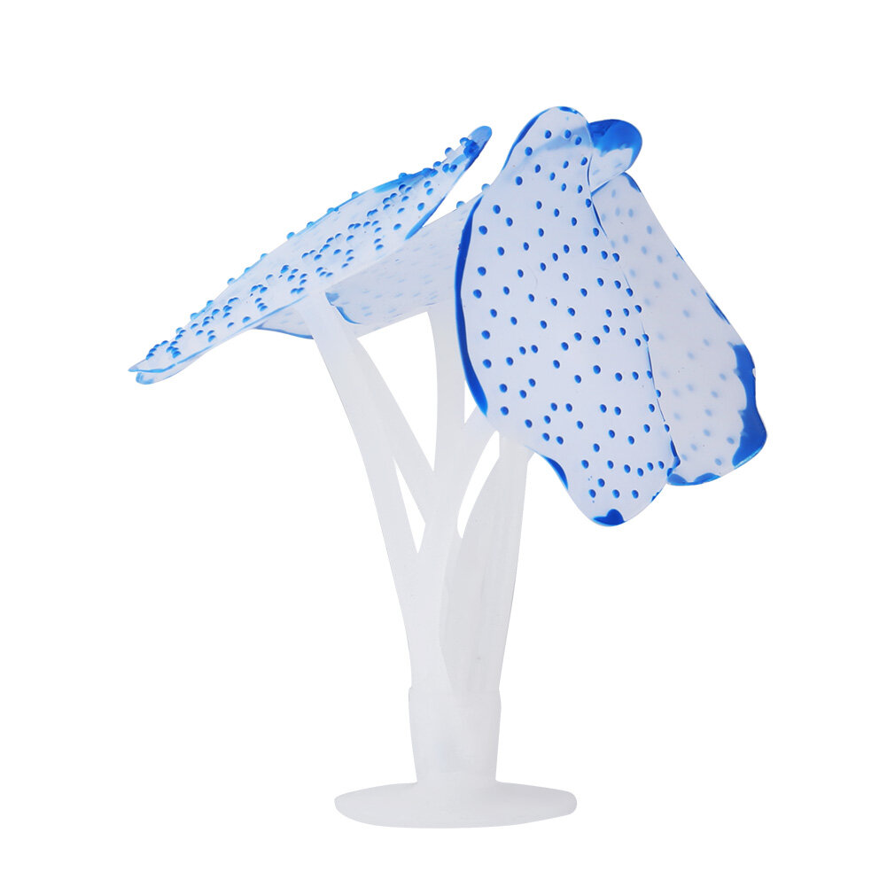 Силиконовый аквариум, искусственный коралл, украшение для ландшафтного дизайна (синий)