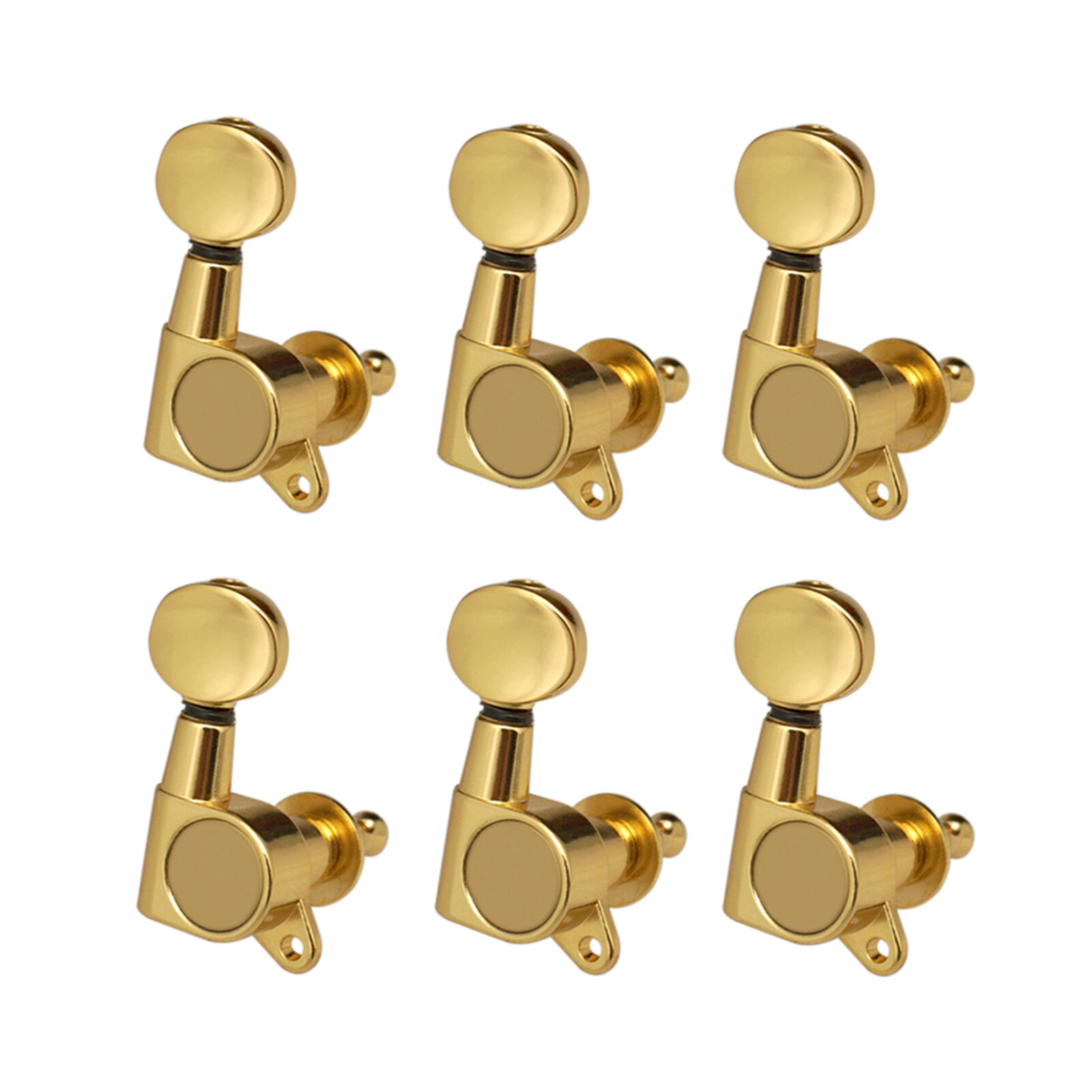 Гитарные стробоскопические перья гитарные машины запечатанные головки машинные гитарные тюнеры гитарные ключи овальные кнопки 6 справа для электрогитары или акустической гитары хром серебр золото черный 3R+3L 6R 6L цинк сплав железо