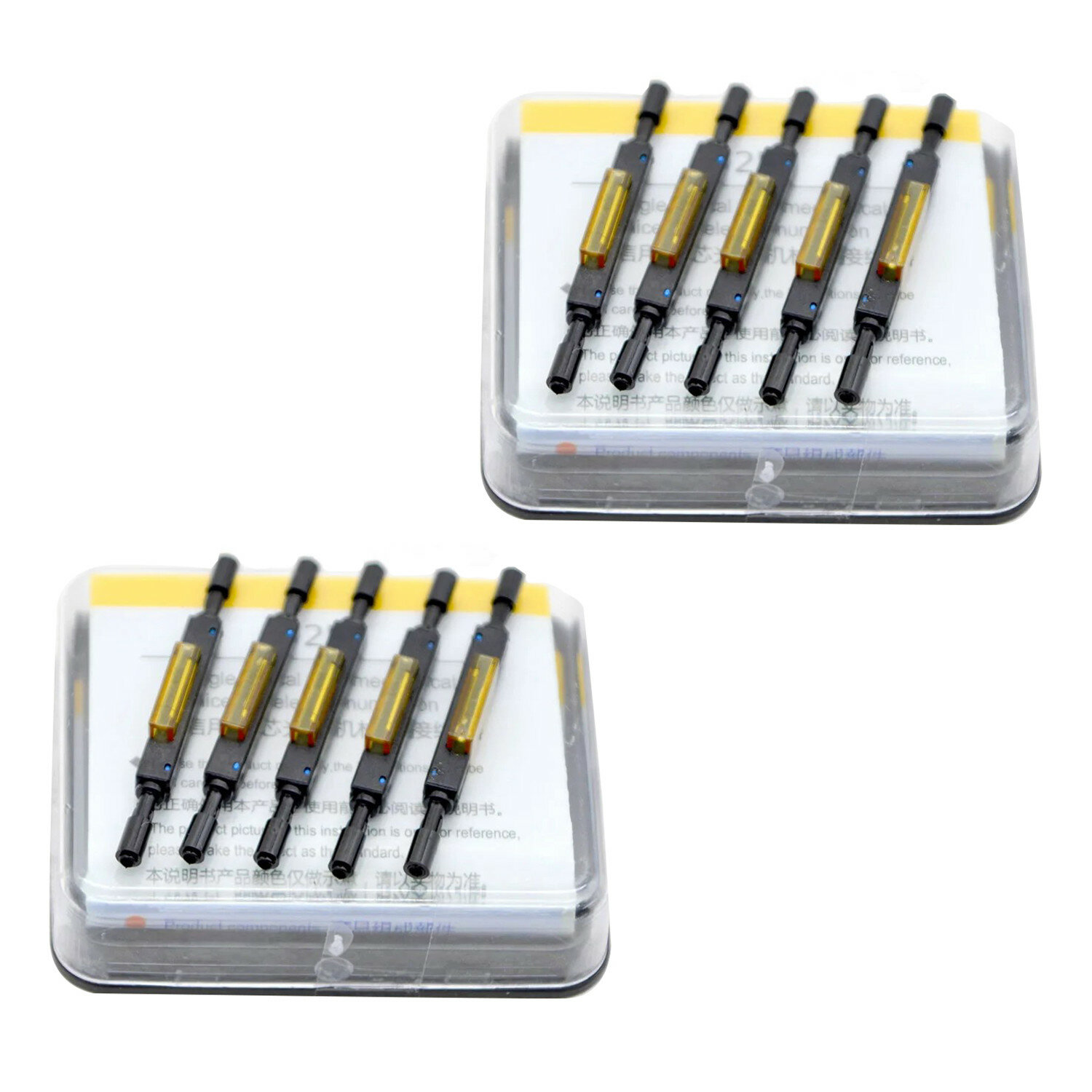 10 шт. Быстрые оптоволоконные соединители L925B, механические стыки для оптоволокна, для FTTH, одиночный режим, мультирежим, диаметр волокна 125мм (657A 657B), диаметр оболочки 250мм 900мм, усилие стяжения голого волокна 5Н, усилие стяжения оболочки 8Н,