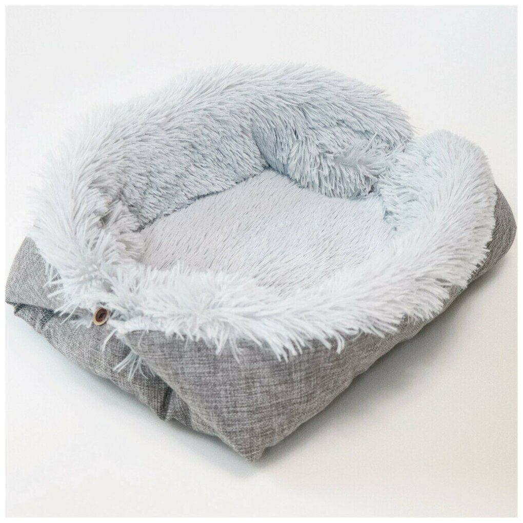 Лежак с подогревом для кошек и собак 60x70 см, мягкая зимняя лежанка для дома и улицы