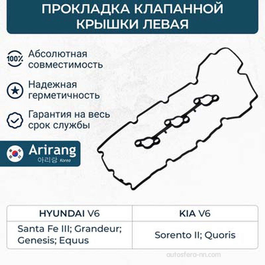ARIRANG ARG181706L Прокладка клапанной крышки