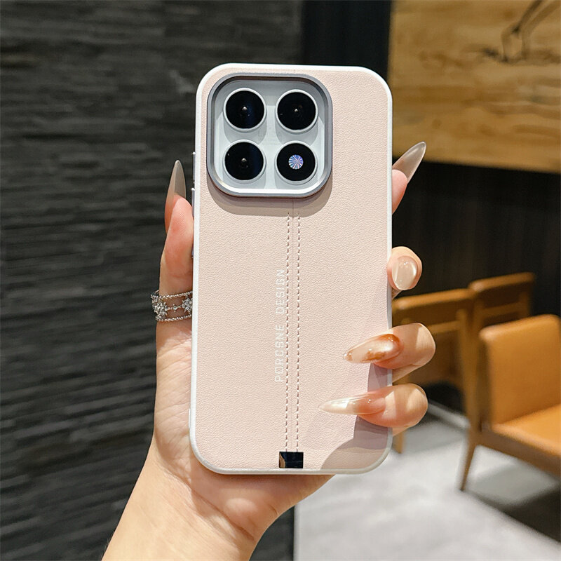 Чехол Для Xiaomi 17/Сяоми 17, soft touch, чехол-кардиомонитор, искусственная кожа, поликарбонат (PC), защита камеры, ударопрочный, усиленные углы, Xiaomi, Xiaomi 17, pink,