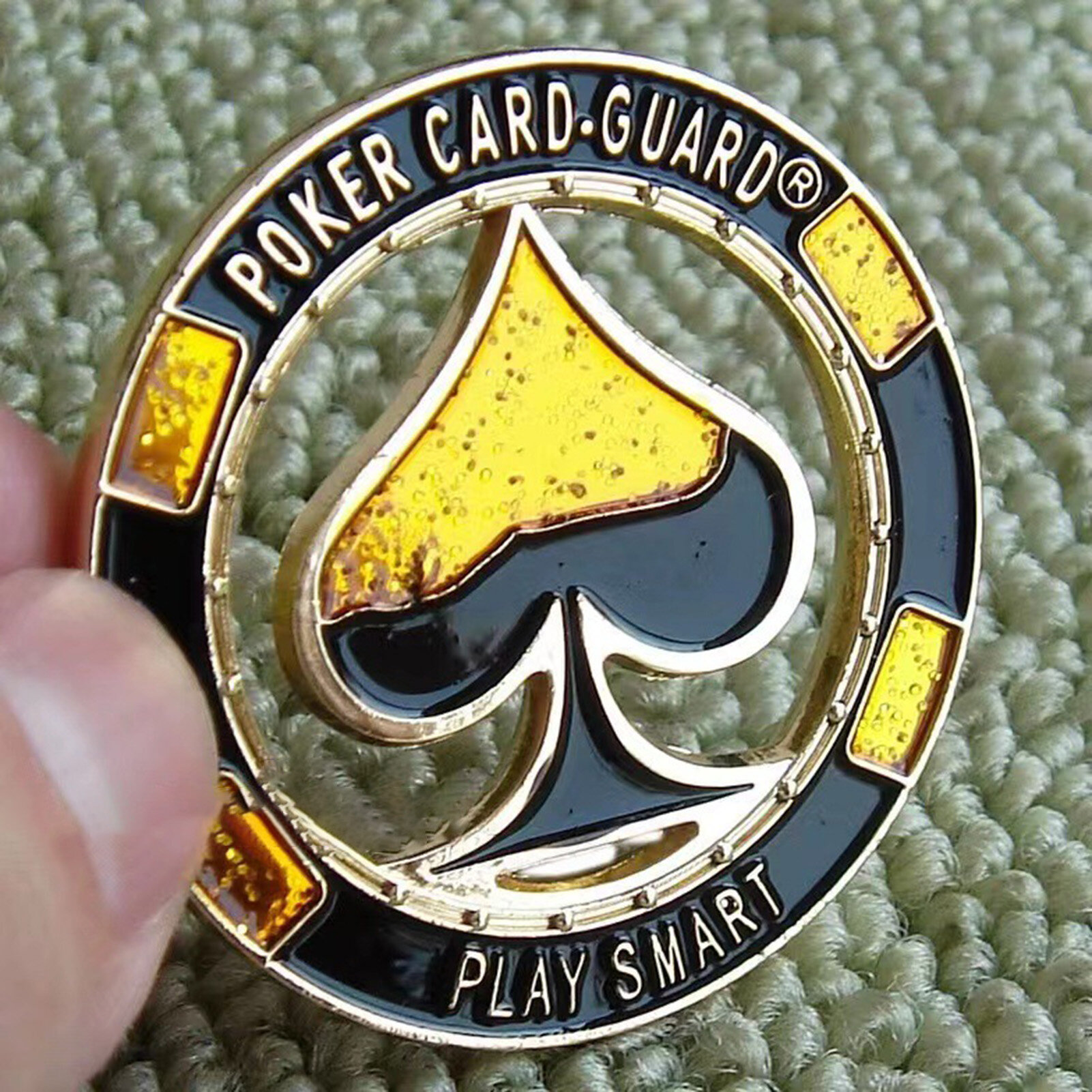 Металлический пресс для покерных фишек Техасский Холдем с дизайном пики