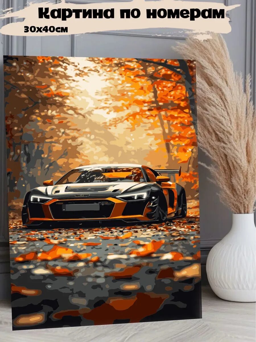 Картина по номерам ауди в осеннем лесу