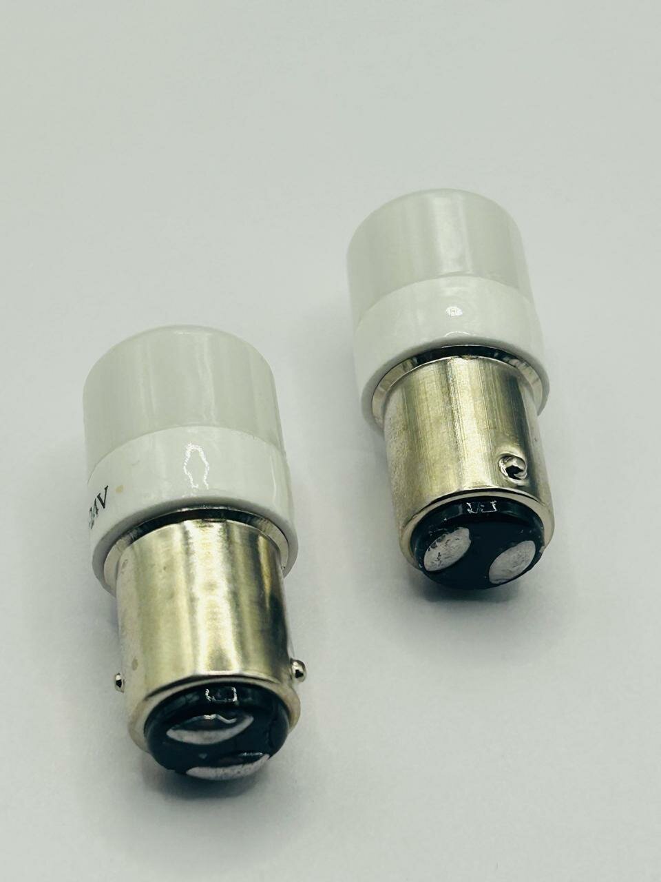 Led лампы P21/5W, BAY15D 1157 со смещением 12-24V 2шт Белые