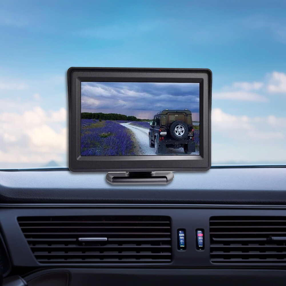 Втомобильный монитор HD с экраном 4,3 дюйма и двусторонним AV-входом для камеры заднего вида