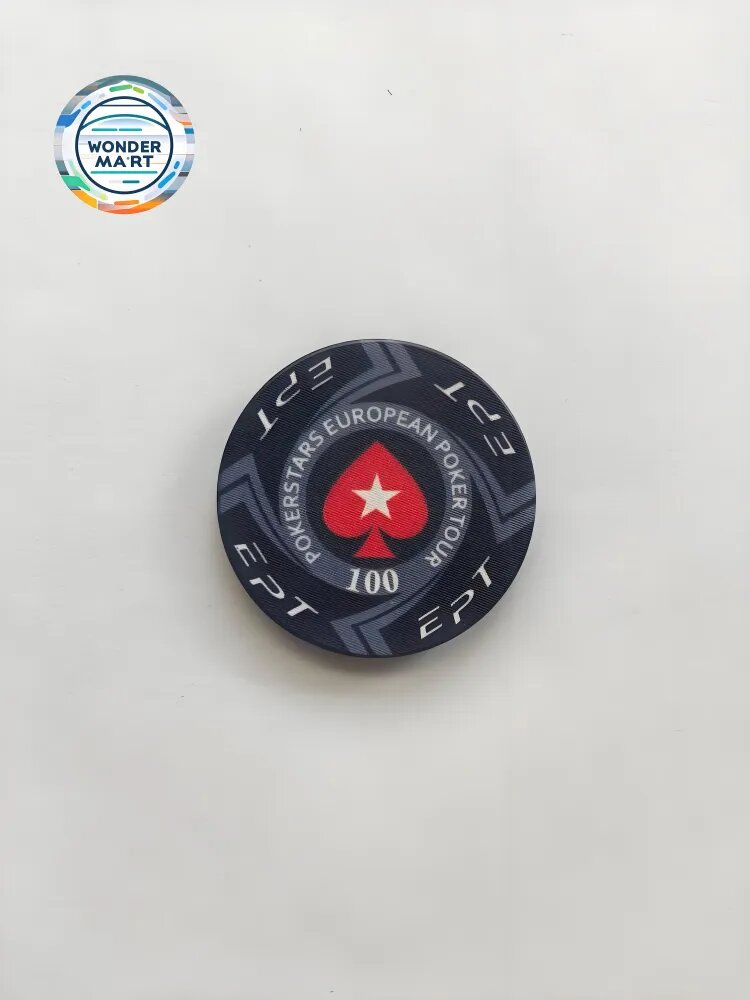 Высококачественные керамические фишки для покера (25 шт.) номиналом 100