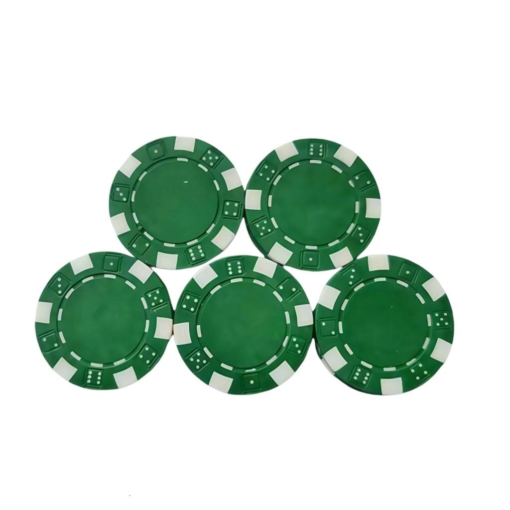 Пластиковые фишки для покера, 25 шт, 11,5 г, Зеленый