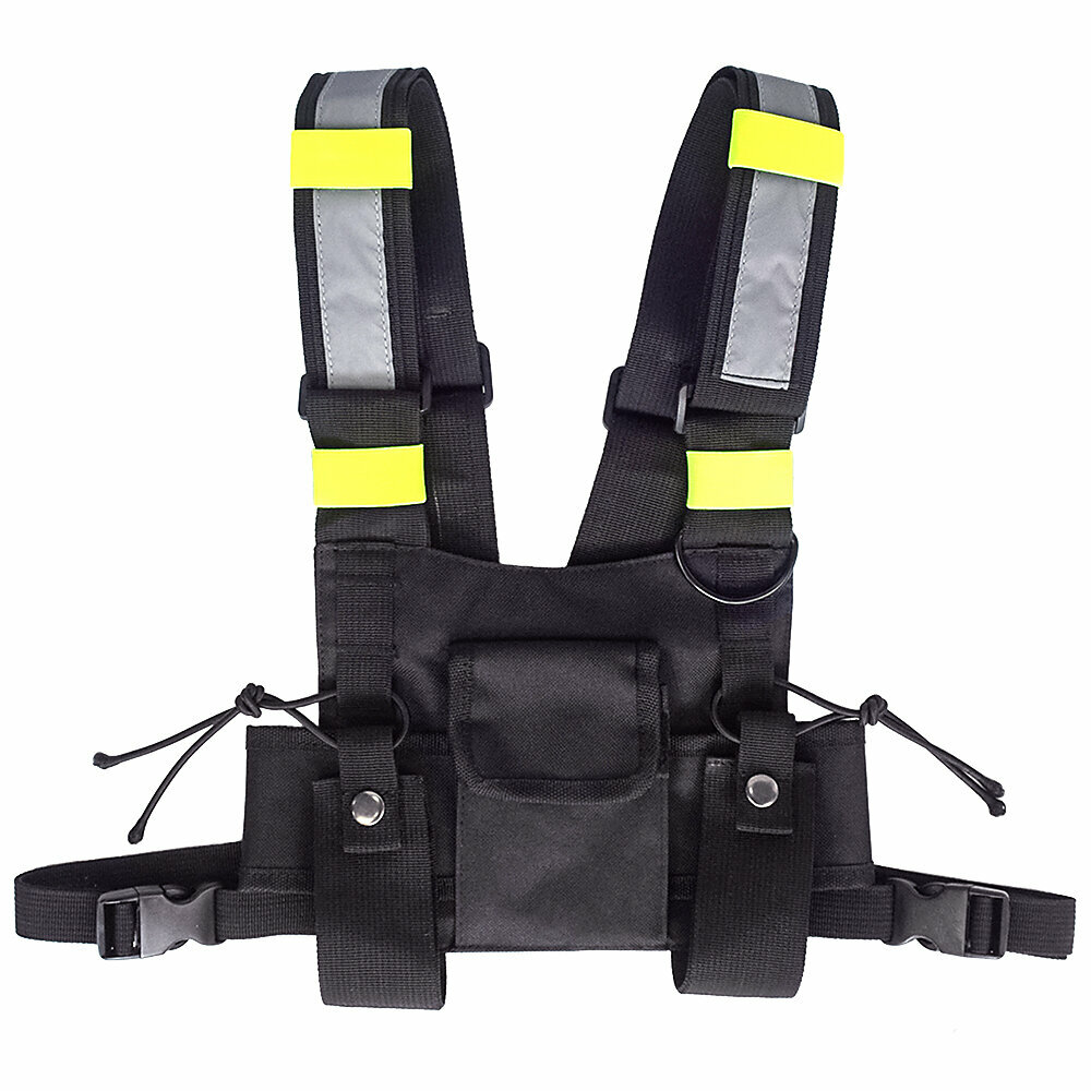 Рюкзак-chest rig для рации, ошейник, поясной карман, жилет для охоты на открытом воздухе, 600D оксфорд, Цвет: Камуфляж/Рефлективный (по выбору), Размер: Универсальный, Вес: 0.4 кг, Пакет: 1 шт