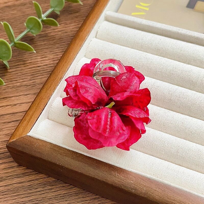 Двусторонняя цветочная заколка для волос с камелией и розой для женщин, новый китайский стиль заколки для волос на затылке, маленькая заколка в виде акулы