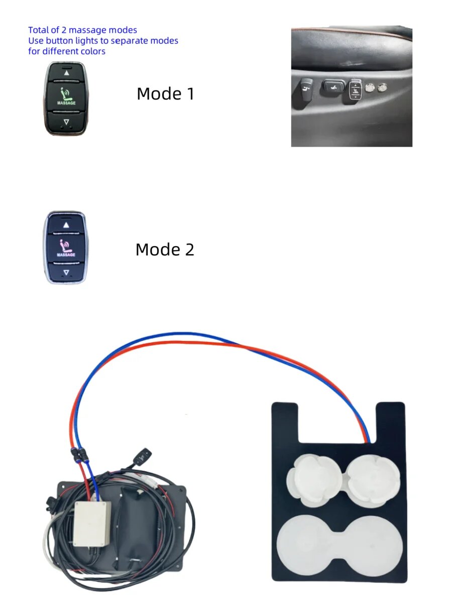 Автомобильный массаж под давлением воздуха, пневматическая поясничная поддержка с 4 воздушными пузырьками, воздушным насосом, массажер для универсальной подушки для спины автомобиля 12 В