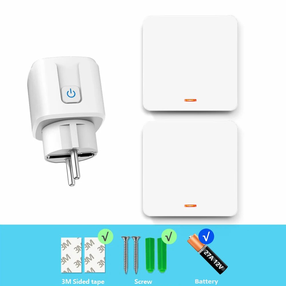 Беспроводная интеллектуальная розетка Diese 110/220В 16А 1 Socket 2 Switch