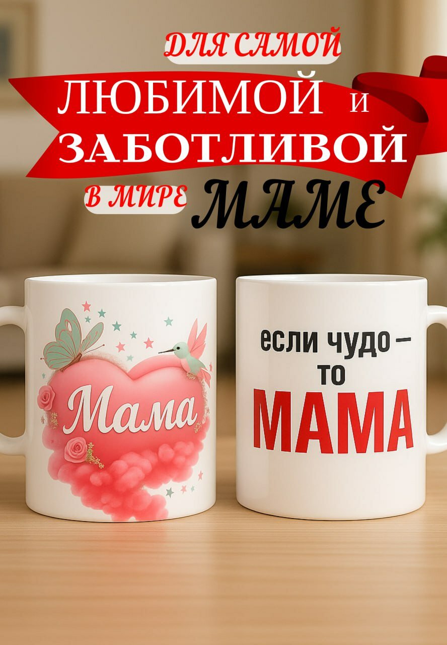 Кружка подарочная керамическая "Если чудо то мама"