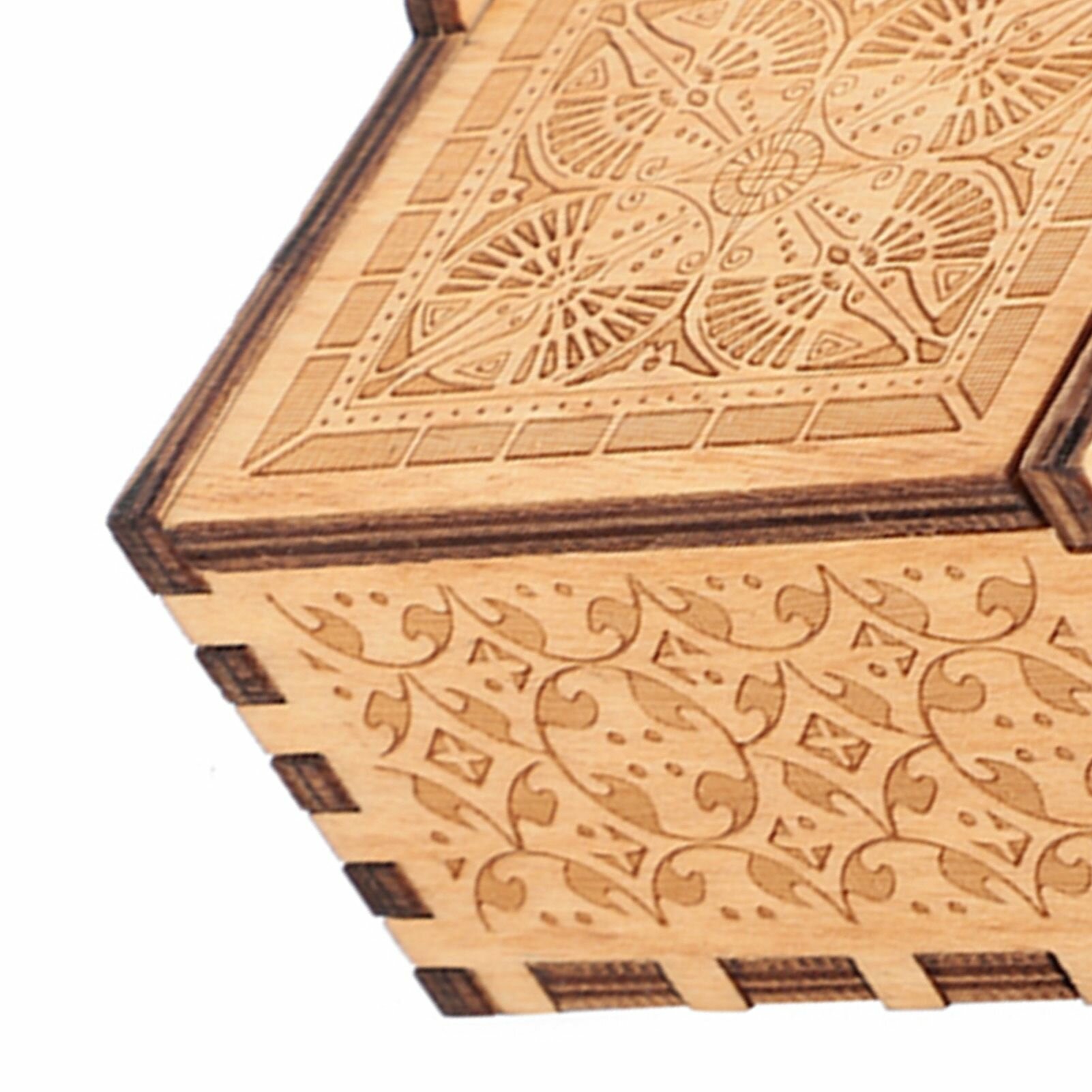 Музыкальная шкатулка из фанеры с ручным приводом, деревянная гравированная, подарок на день рождения