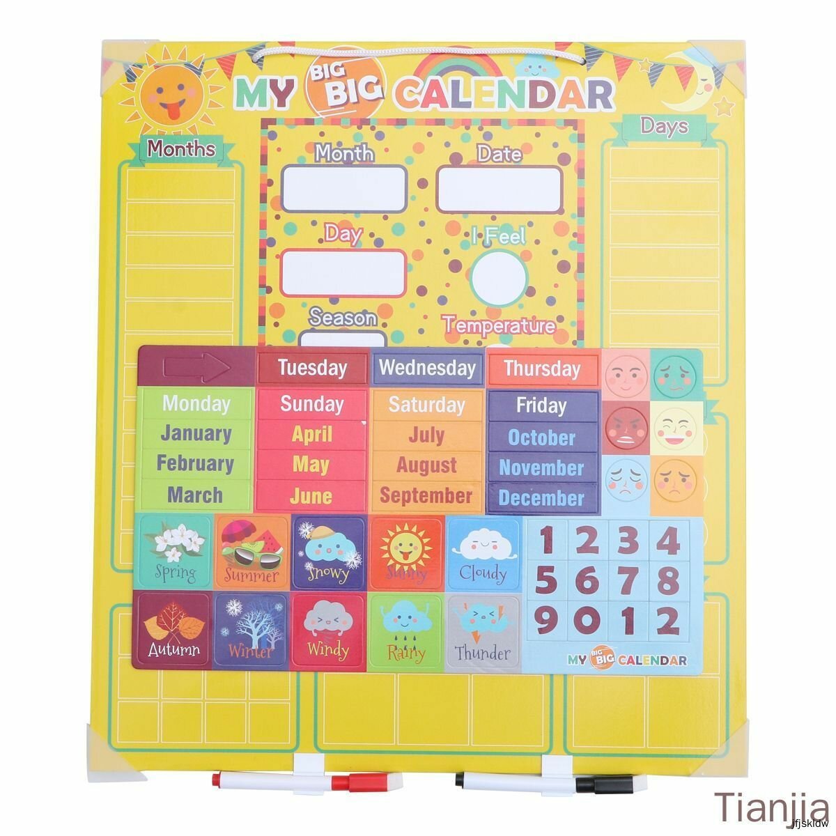 Календарь погоды на английском языке для малышей, улучшающий восприятие и навыки, 1 шт