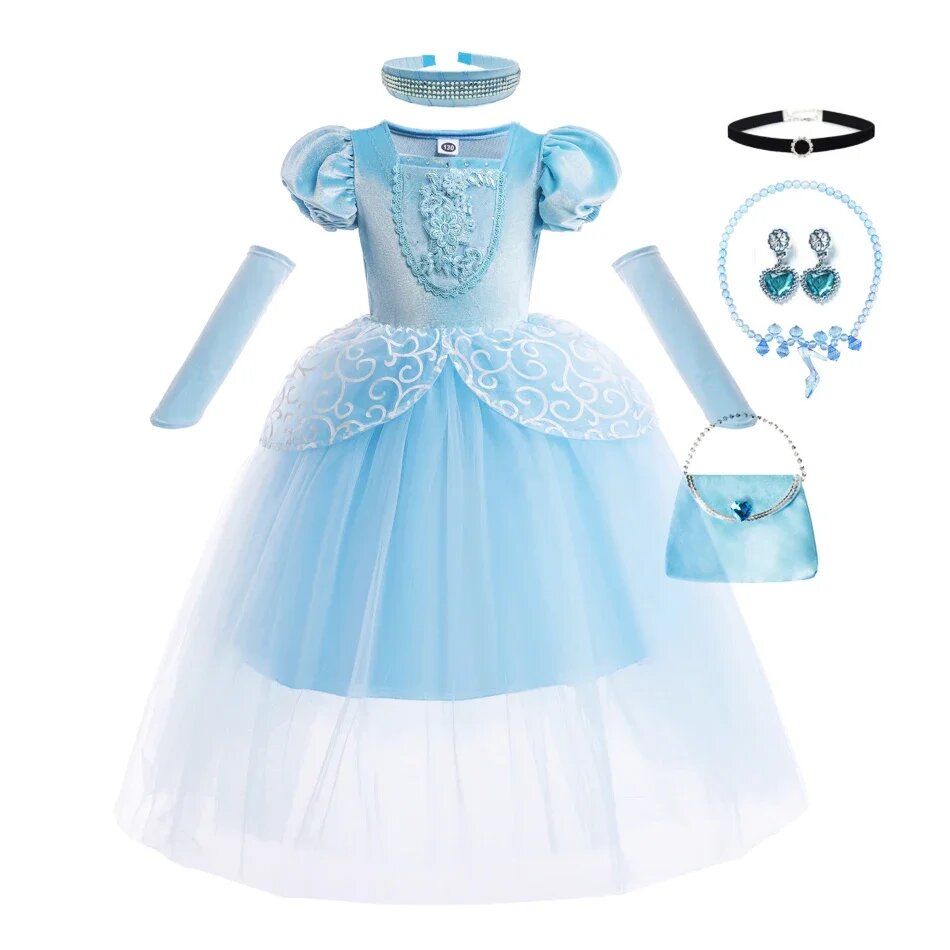 Платье Золушка для девочки, размер 5-6T (tag 130), Dress16